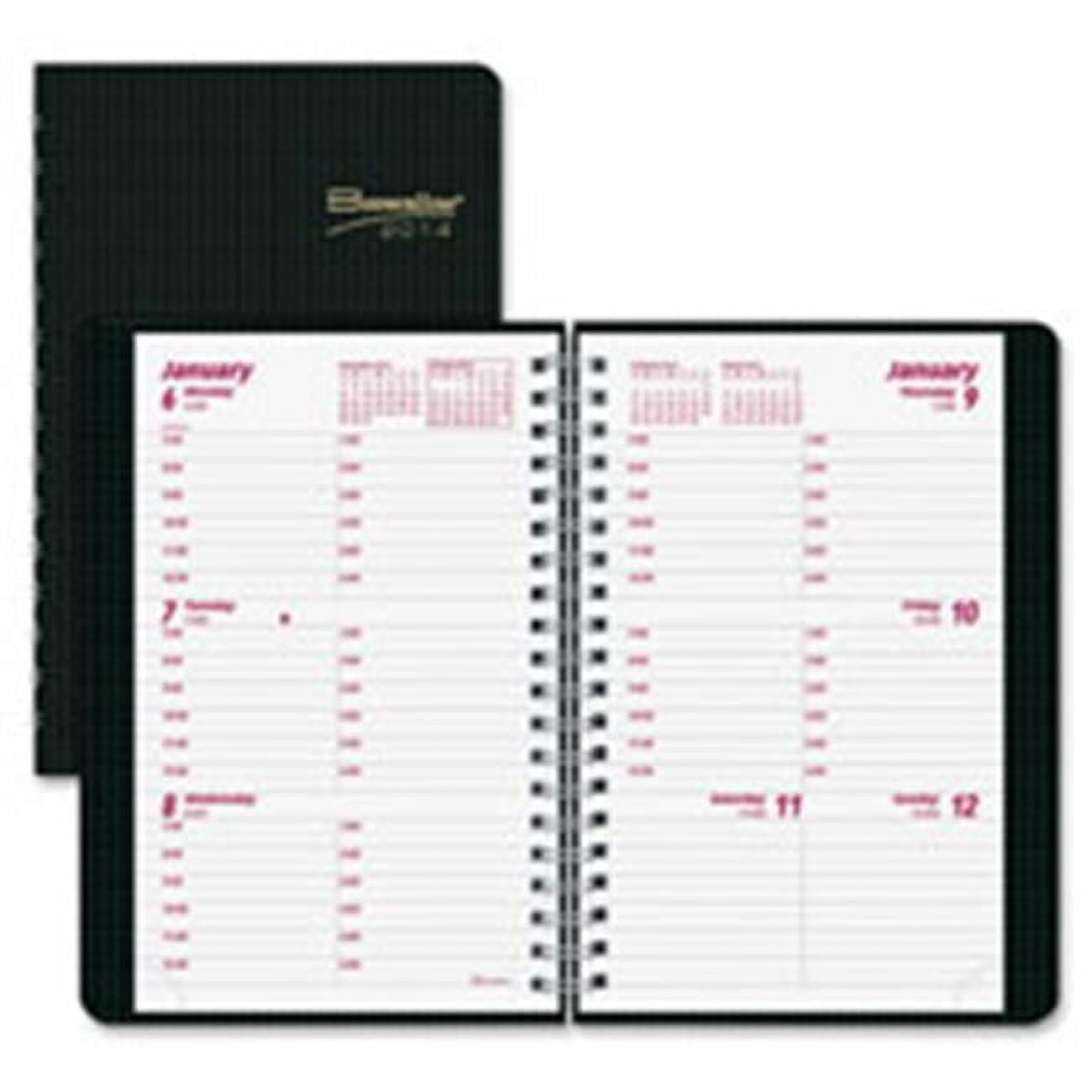 Rediform REDCB75VBLK Weekly Planner- 2PPW- 12Mth Jan-Dec- 8 in. x 5 in ...