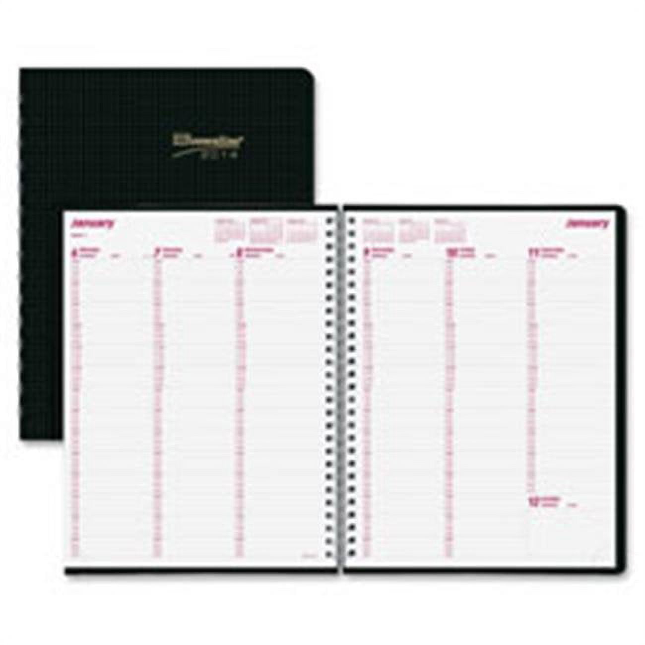 Rediform REDCB950VBLK Weekly Planner- 1PPW- 12Mths Jan-Dec- Black ...