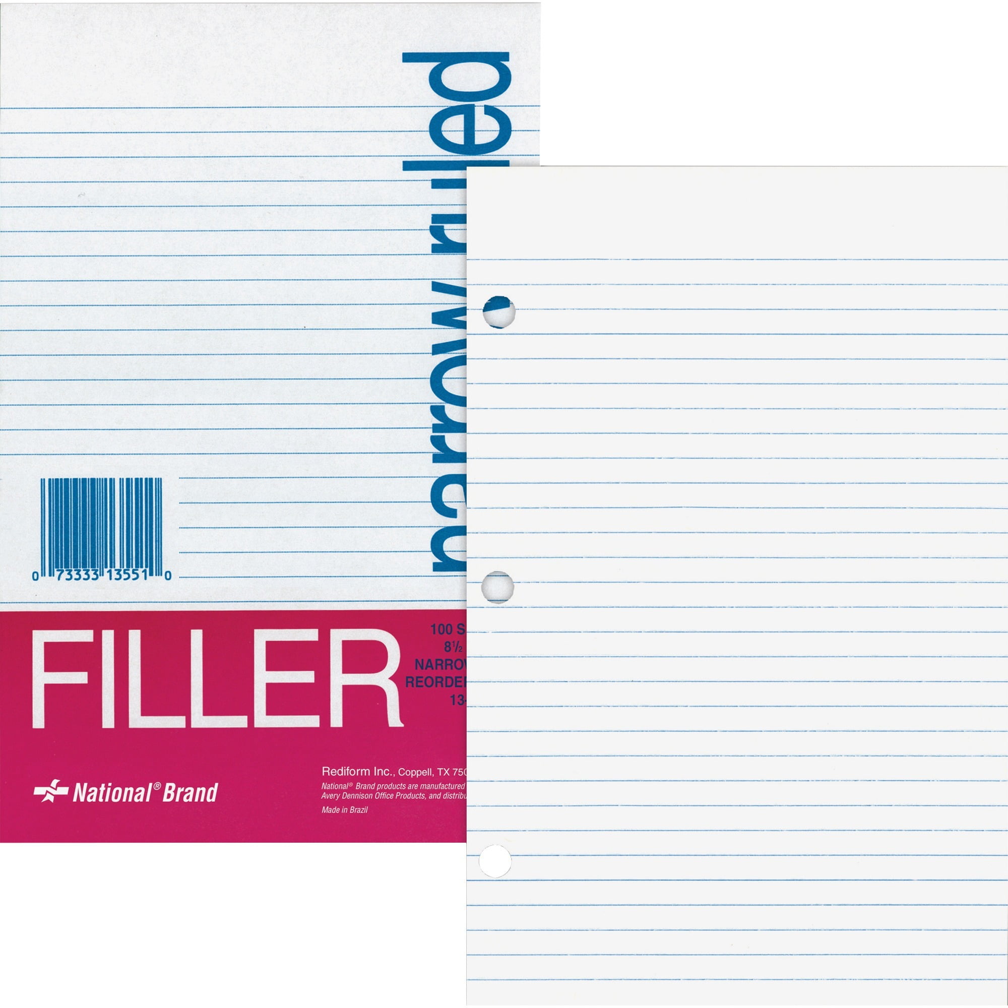 Rediform Standard Ruled Filler Paper, 100 / Pack (Quantity) - Walmart.com