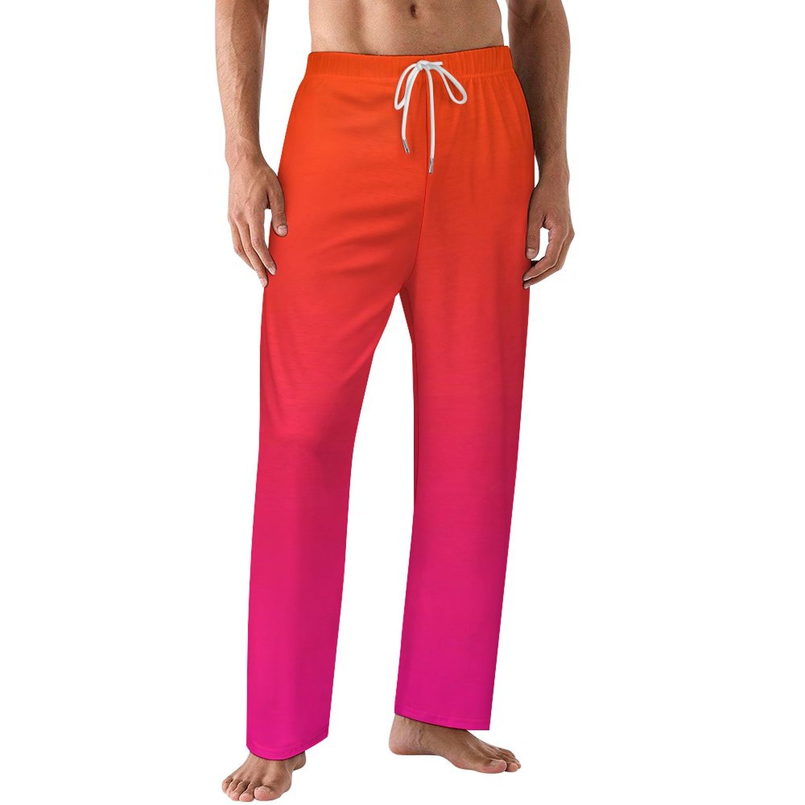 Redish Pink Gradient Mens Pajamas Pajama Pants Mens Sleepwear Lounge ...