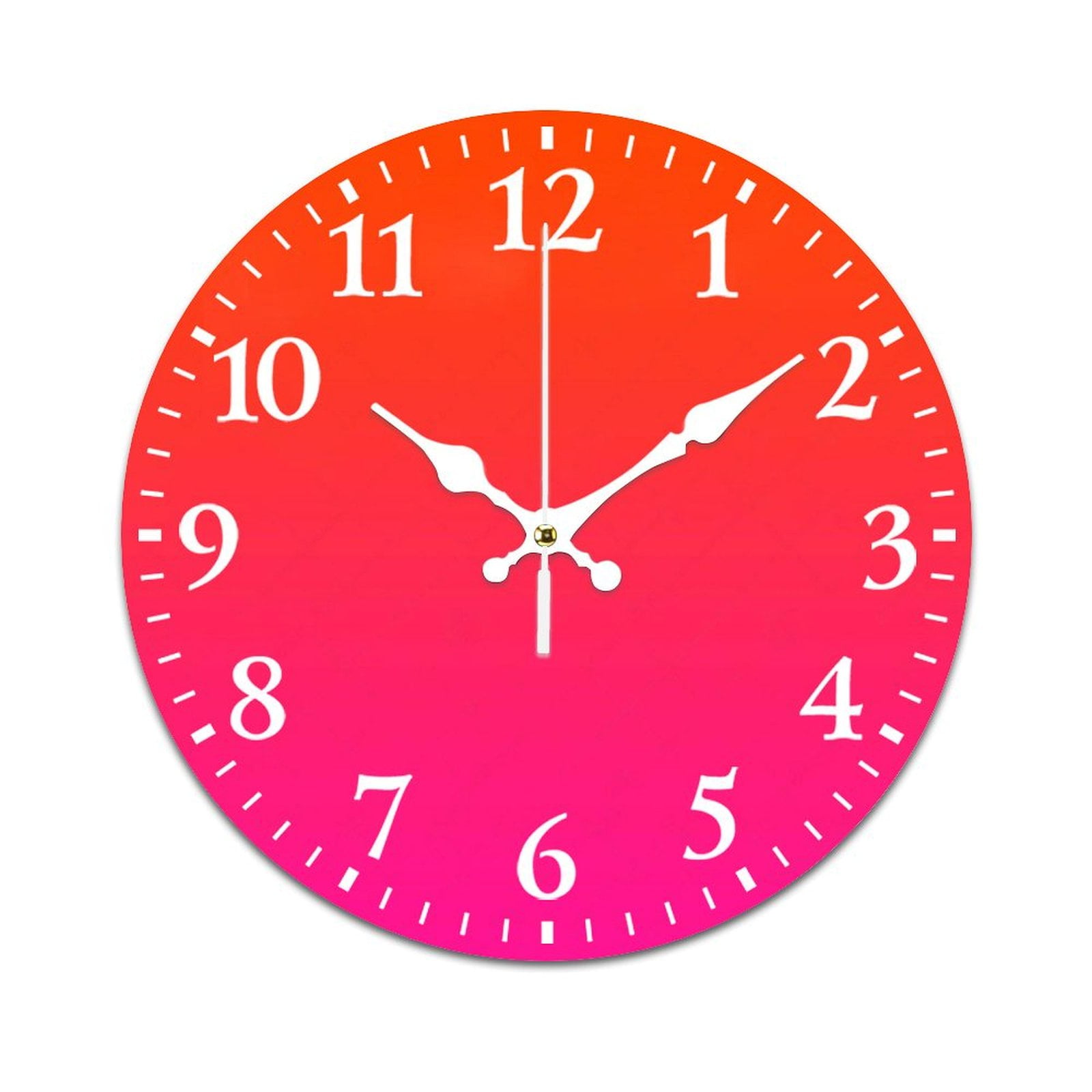 Redish Pink Gradient Wall Clock Modern Design Clocks Wall Hanging Home ...