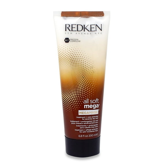 Redken All Soft Mega Mask, 6.8 oz, Treatment for Dry, Brittle Hair ...
