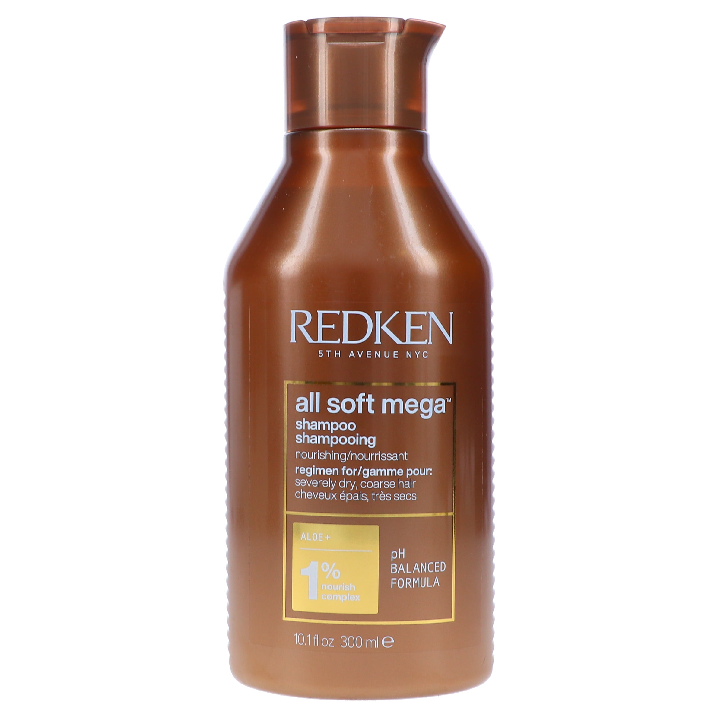 Redken All Soft Mega Shampoo 10.1 oz, Moisture and Softness for Dry ...