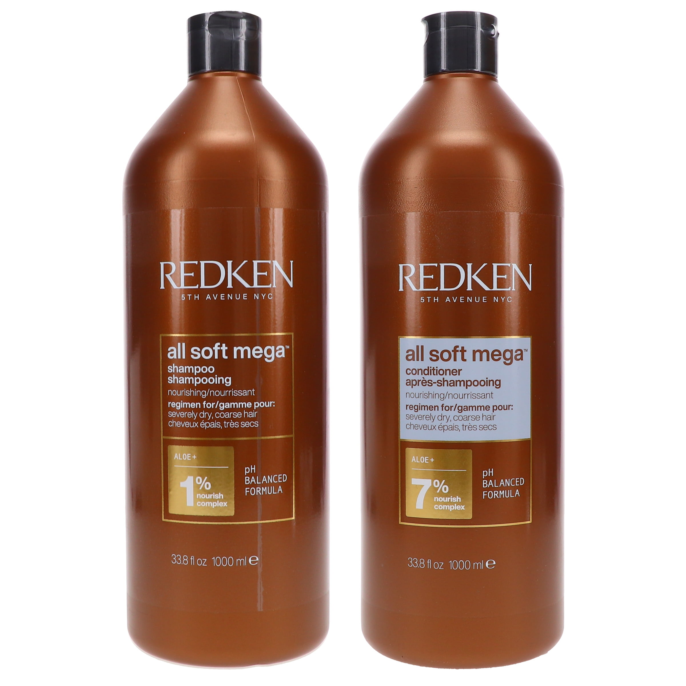 Redken All Soft Mega Shampoo & Conditioner, 33.8 oz COMBO PACK ...