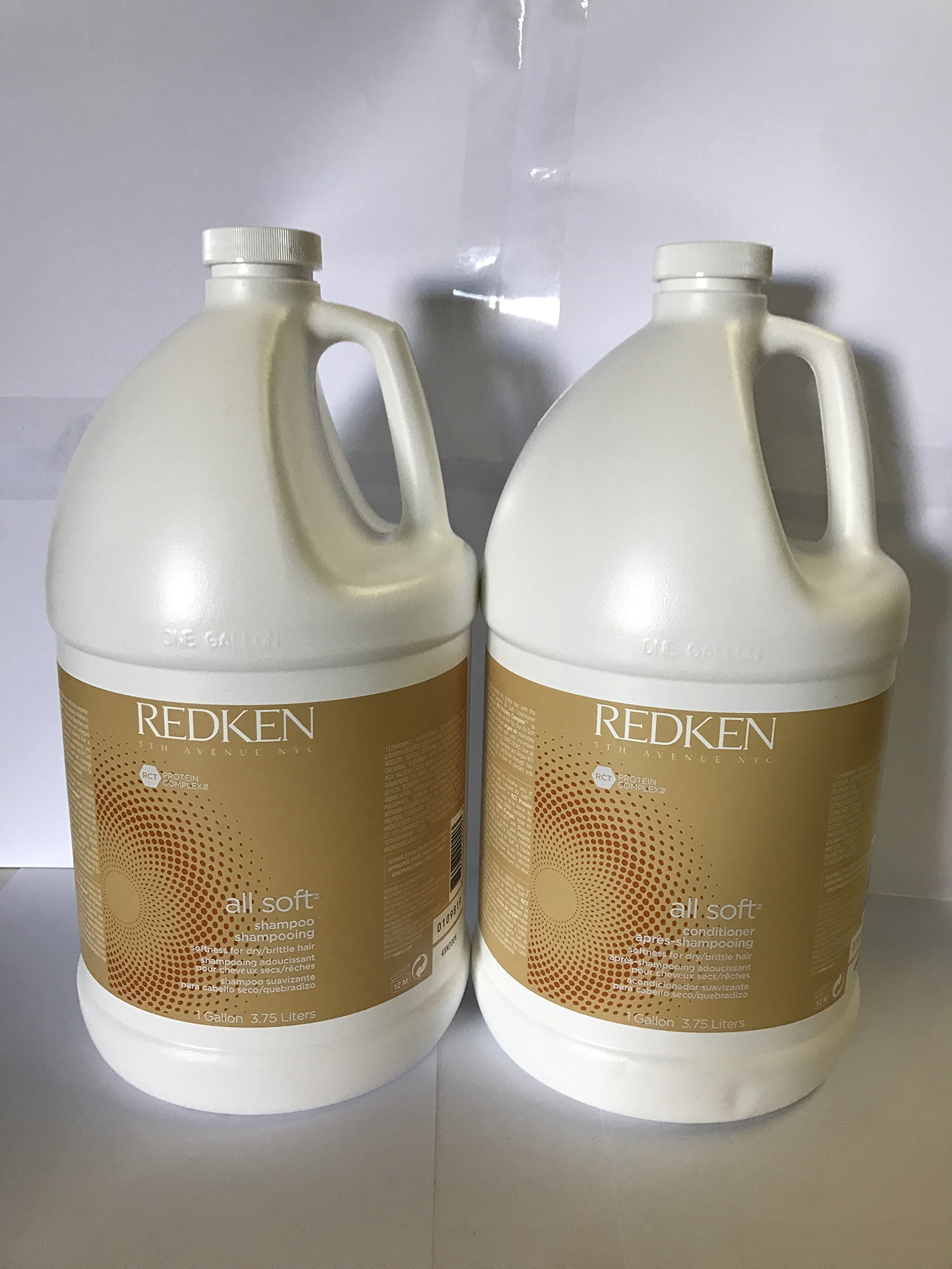 Redken All Soft Shampoo & Conditioner Duo, 1 Gallon, for Dry, Brittle ...
