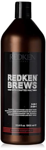 Redken Brews 3-IN-1 Men's Shampoo, Conditioner, and Body Wash | Multi ...