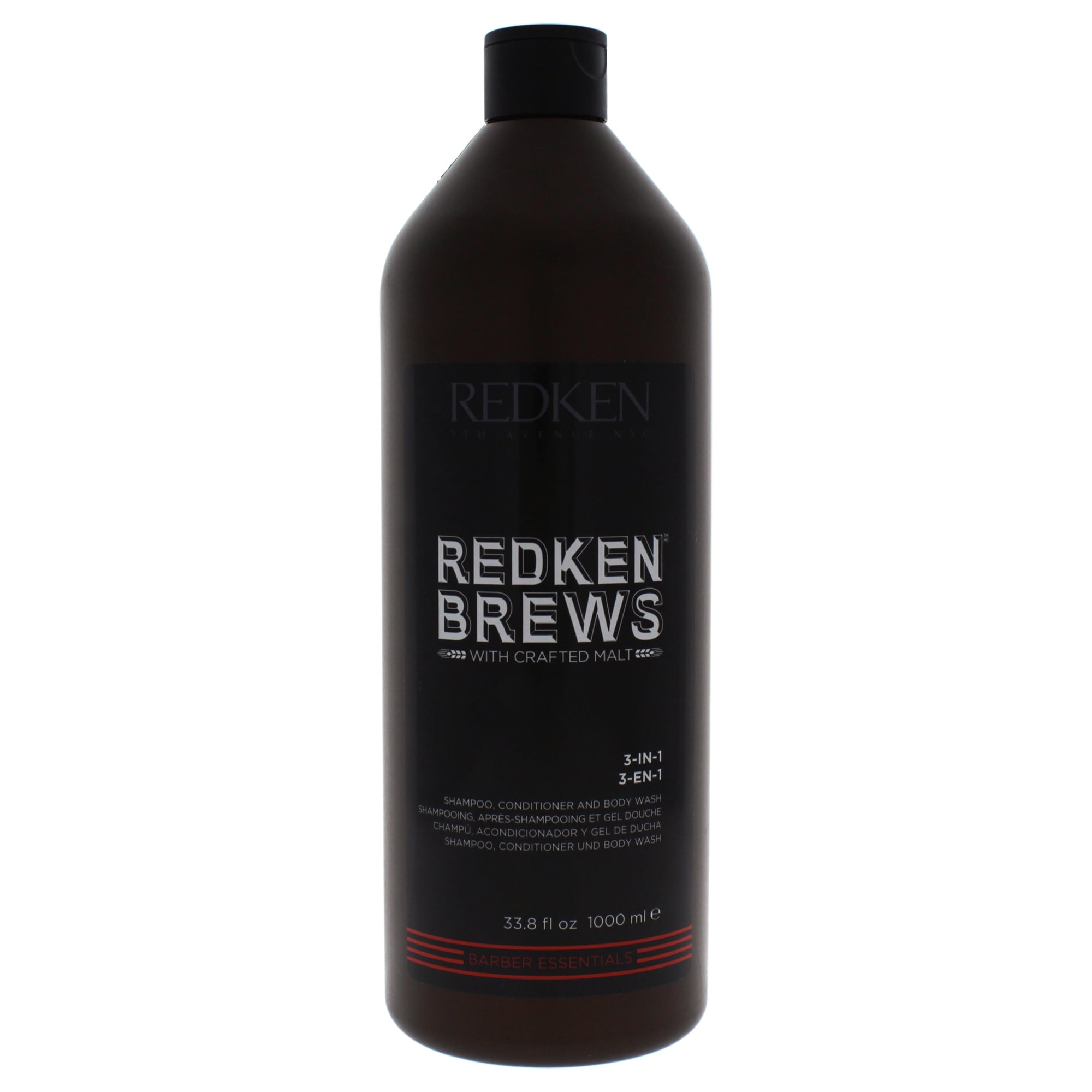 Redken Brews 3-in-1 Shampoo, Conditioner and Body Wash for Men, 33.8 Oz ...