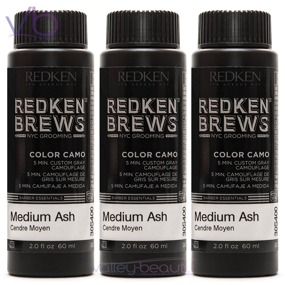 Redken Brews For Men 5 Minute Color Camo, Medium Ash, 3x60ml - Walmart.com