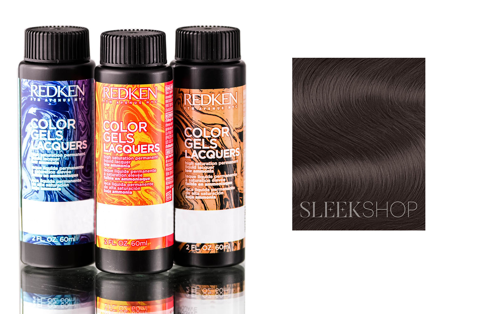 Redken Permanent Hair Color Gel Lacquers 2 oz - 4ABn Dark Roast for ...