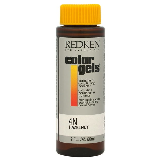 Redken Color Gels Permanent Conditioning Haircolor, 4N Hazelnut, 2 Oz ...