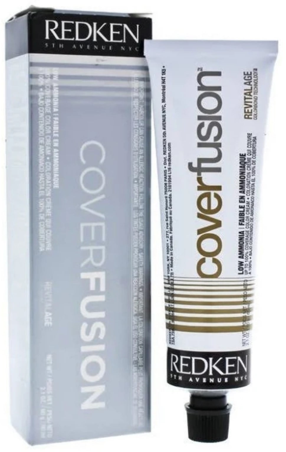Redken Cover Fusion 2.1 oz, Hair Color, 5NN Natural/Natural, 100% Gray ...