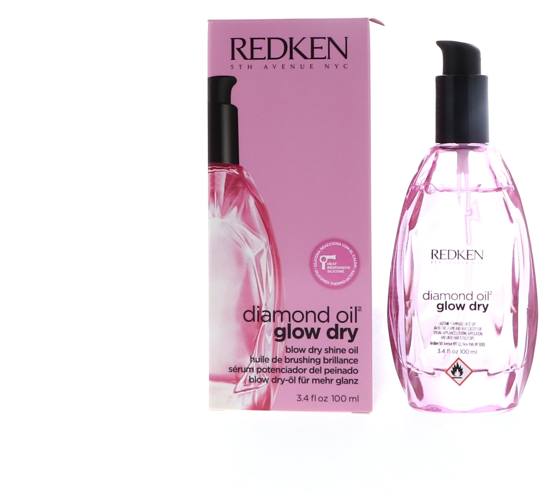 Redken Diamond Oil Glow Dry Blow Dry Shine Oil 3.4oz New in Sealed Box ...