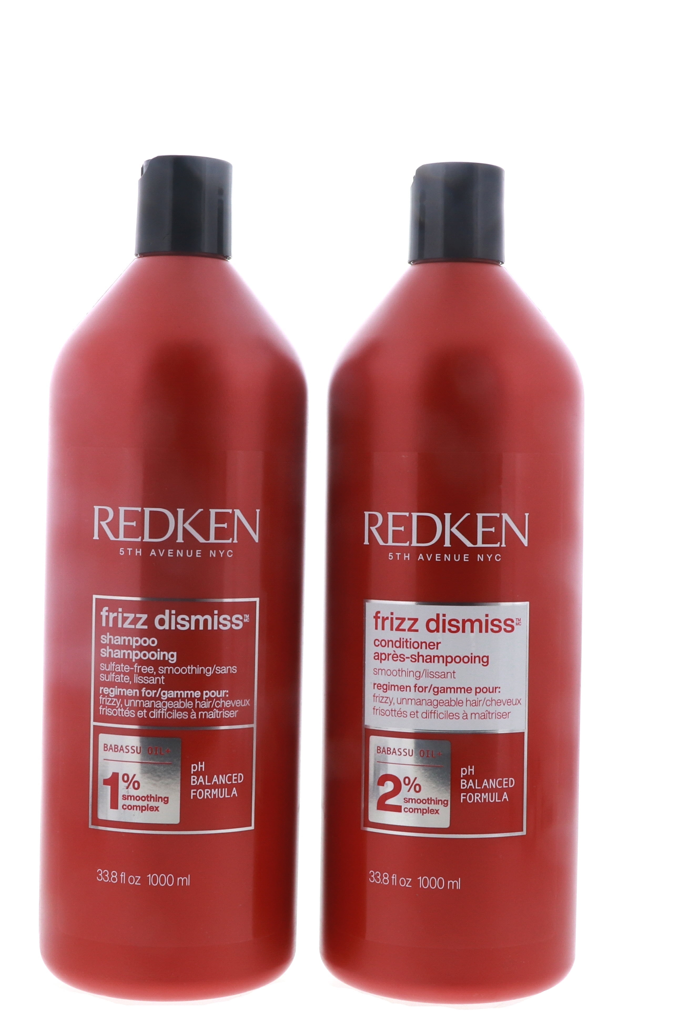 Redken Frizz Dismiss Hair Care Set: Shampoo and Conditioner, 33.8 oz ...