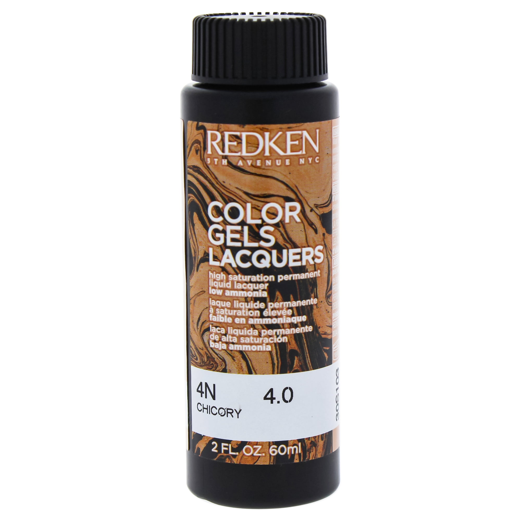 Redken Unisex Gels Lacquers Hair Color, 4N Chicory, 2 fl oz ...