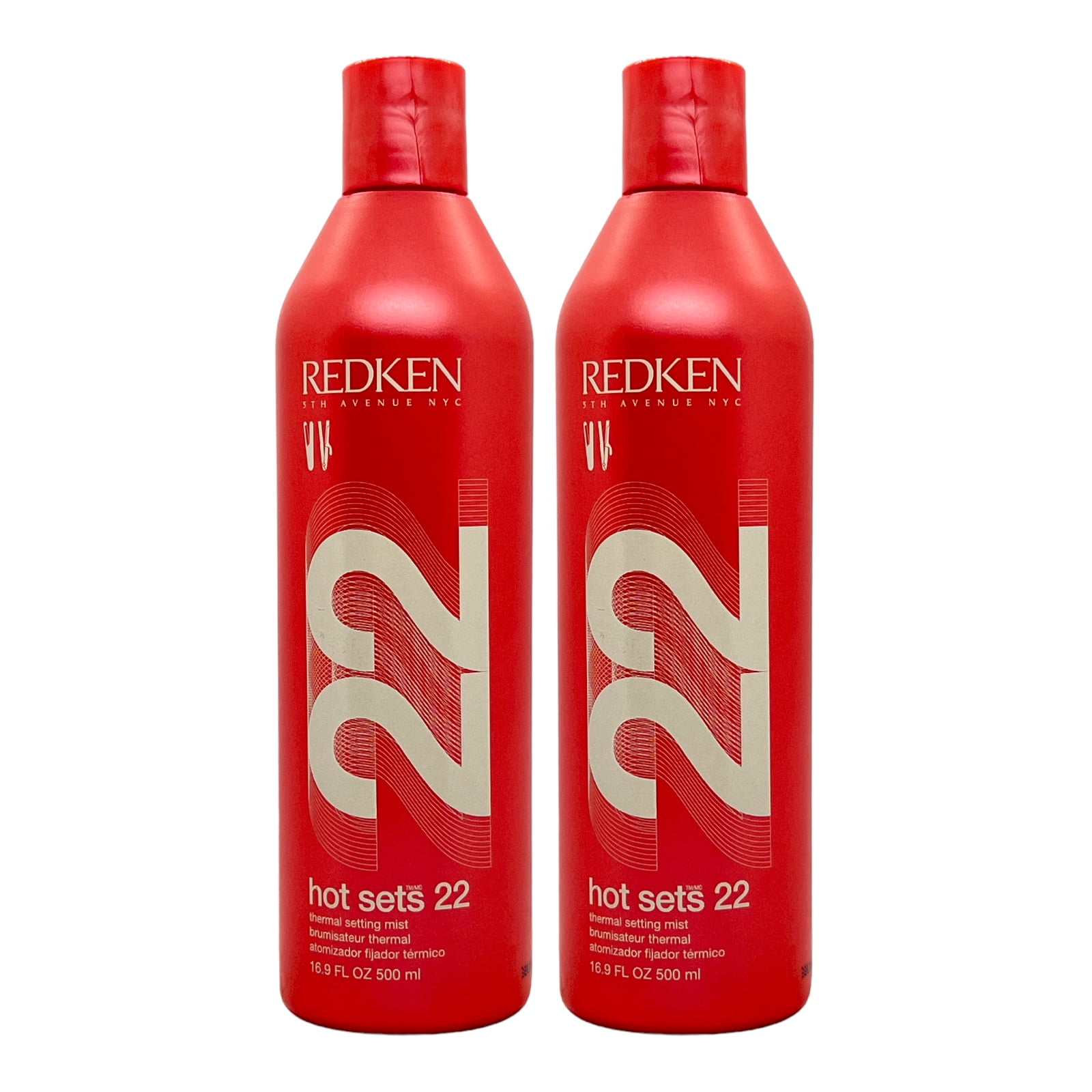 Redken Hot Sets 22 Thermal Setting Hair Spray Mist 16.9 Oz (Pack of 2 ...