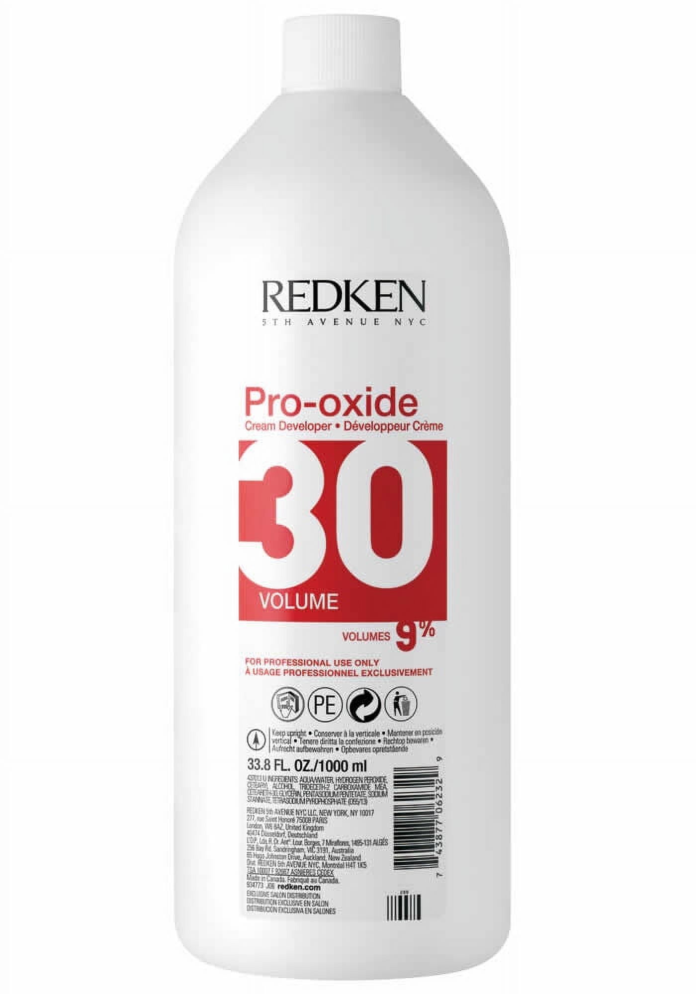 Redken Pro-Oxide Hair Cream Developer - 30 Volume 9%, 33.8 fl oz for ...