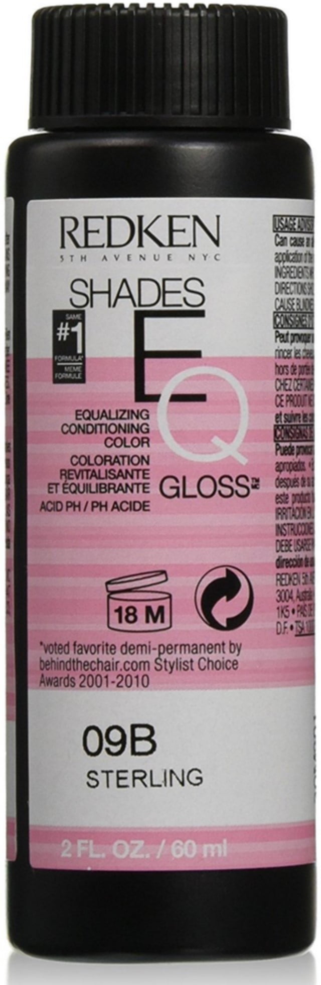 Redken Shades EQ Color Gloss Hair Color, [09B] Sterling 2 oz (Pack of 2 ...