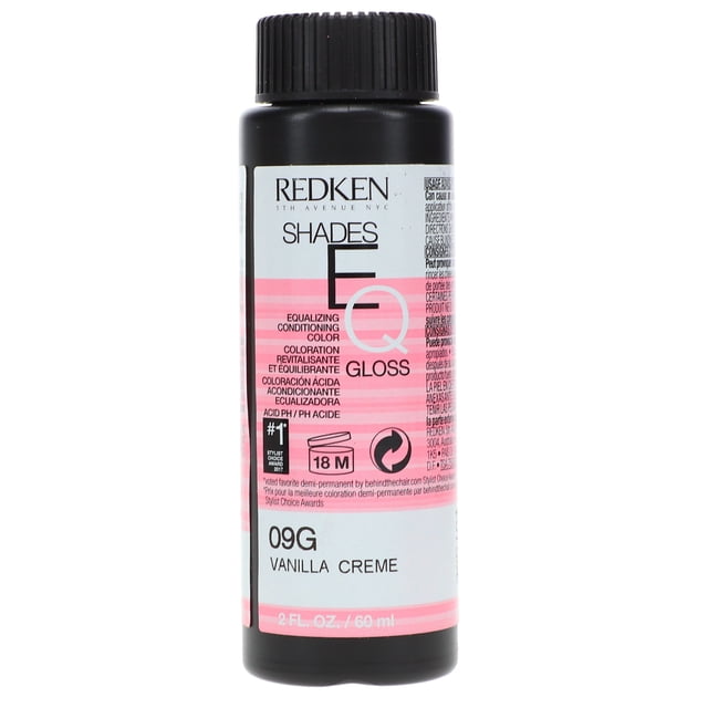 Redken 09G Vanilla Creme, Shades Eq Hair Color Gloss, 2 Oz Cream ...