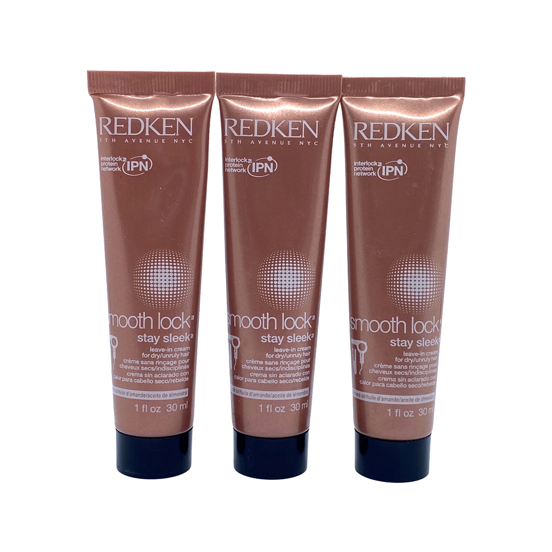 Redken Smooth Lock Stay Sleek Leave-in Cream, Set of 3, Travel Size ...