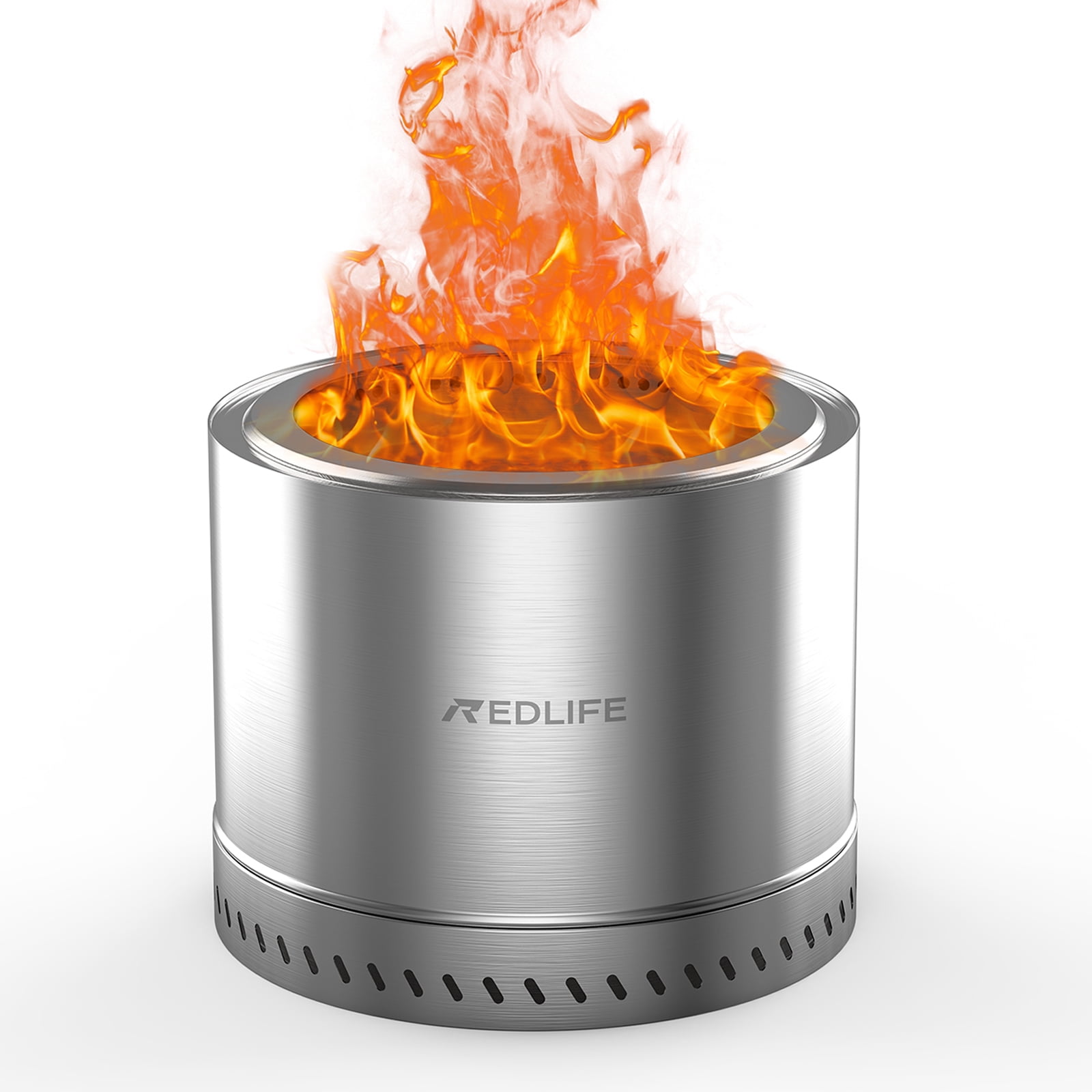 Redlife 19.5 inch Smokeless Fire Pit Stainless Steel with Carry Bag ...