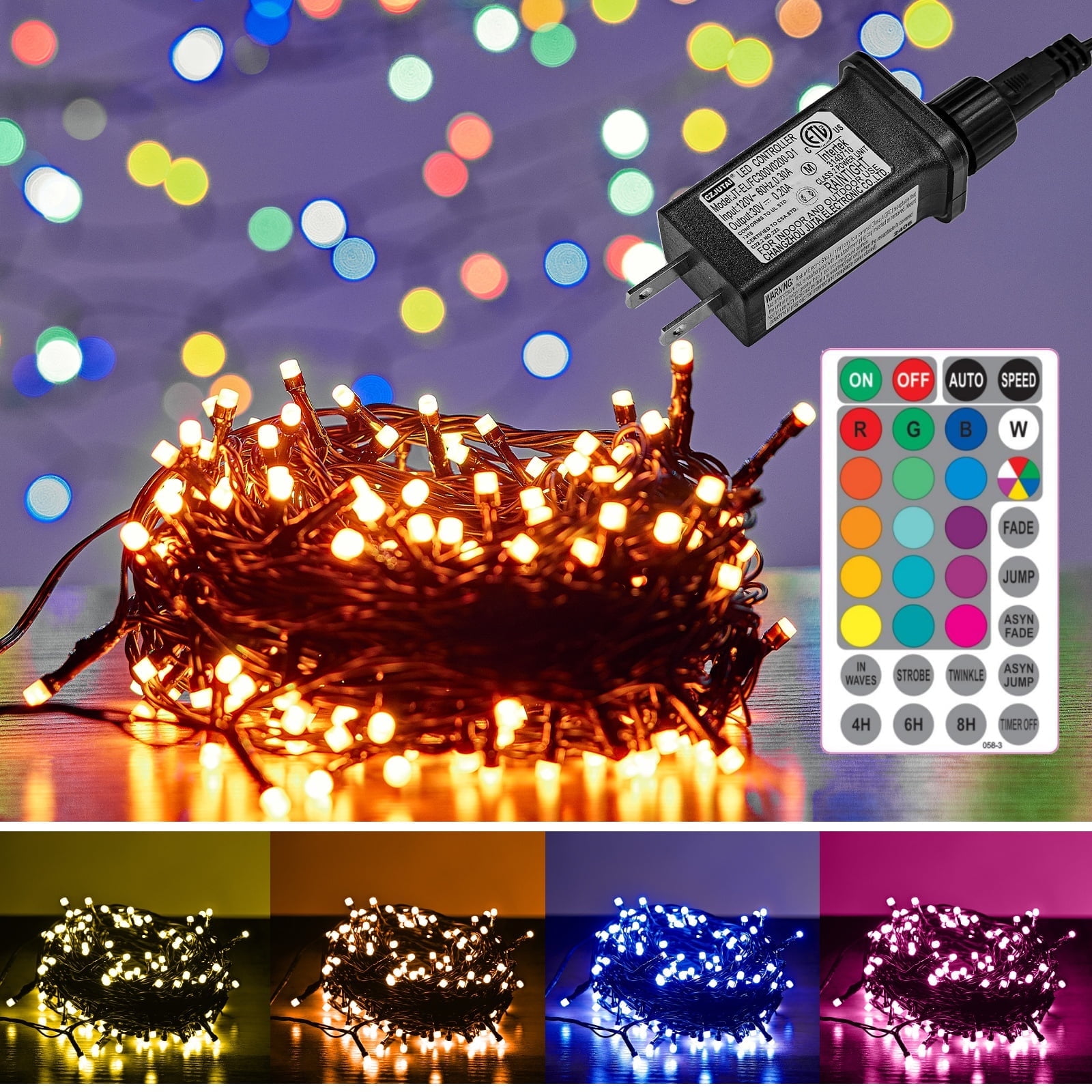 Redlife Christmas String Lights,66Ft 200 Twinkle Fairy Lights for ...