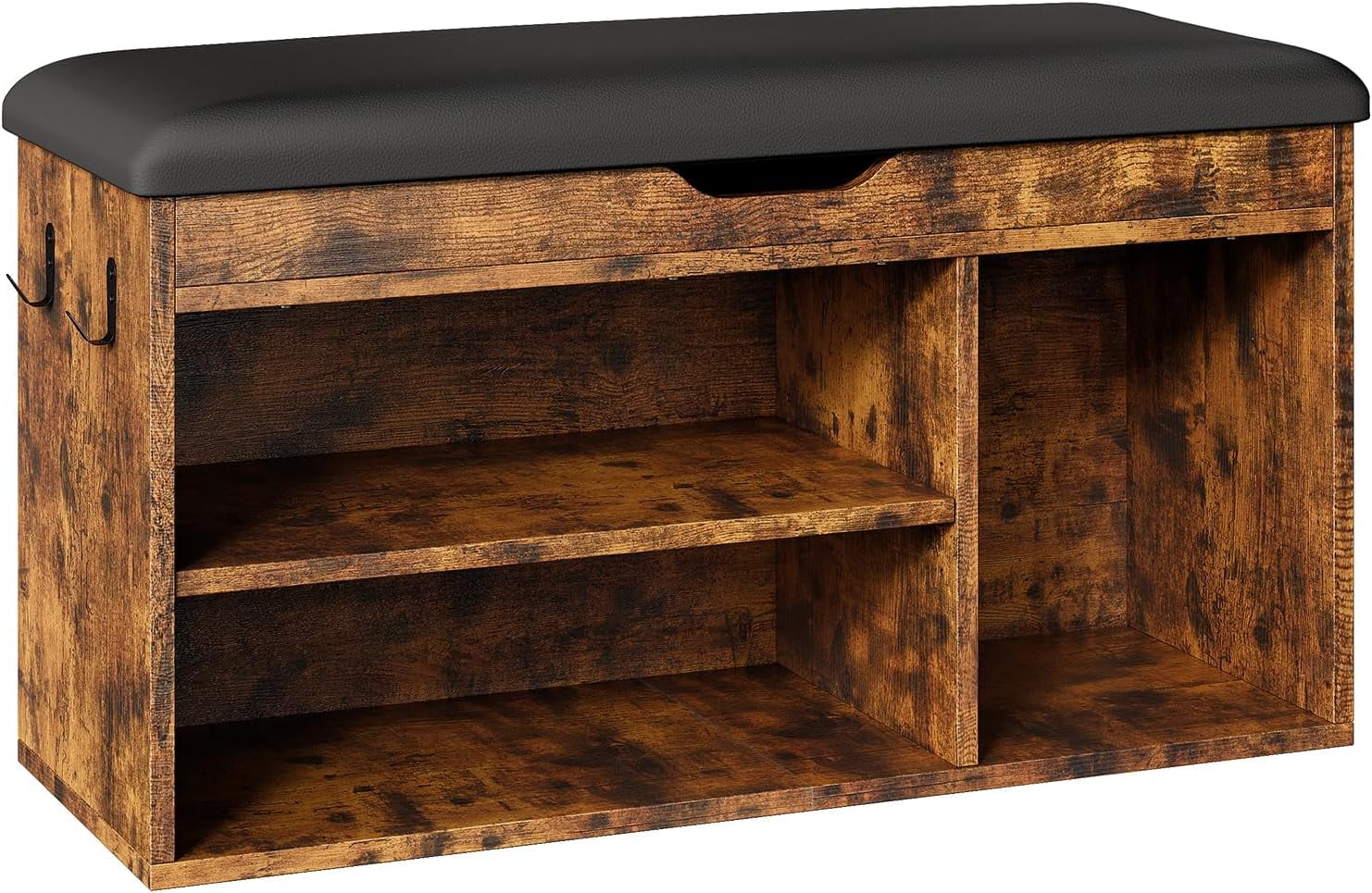 Redlife Storage Bench with Cushion, Entryway Bench with Shoe Storage ...