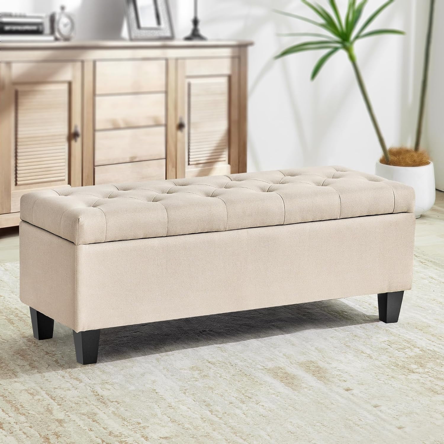 Redlife Storage Ottoman Bench, End of Bed Storage Bench, Bedroom Bench ...