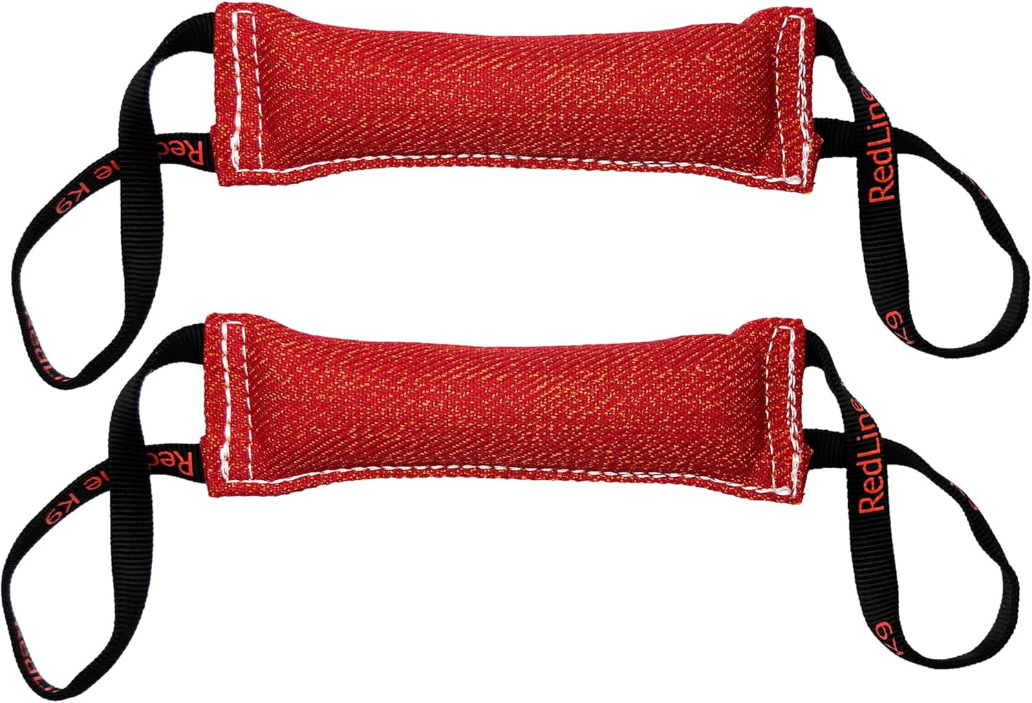 Redline K9 Bundle of 2 French Linen Dog Tug Toys (3" x 10") 2 Handles ...