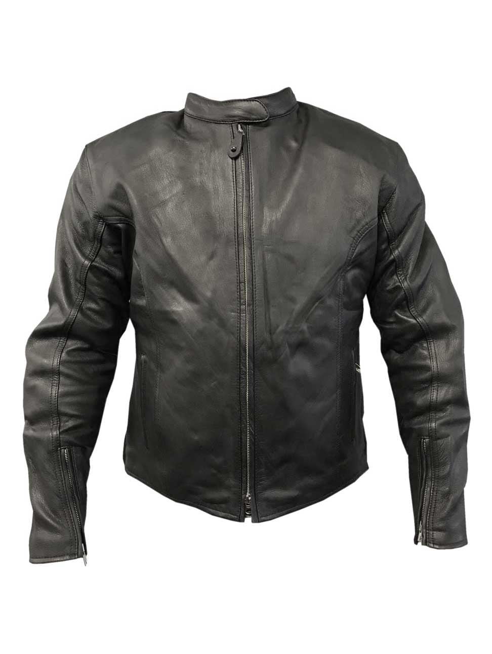 Redline Men's Classic Armor Cowhide Leather Motorcycle Jacket - M-4515 ...
