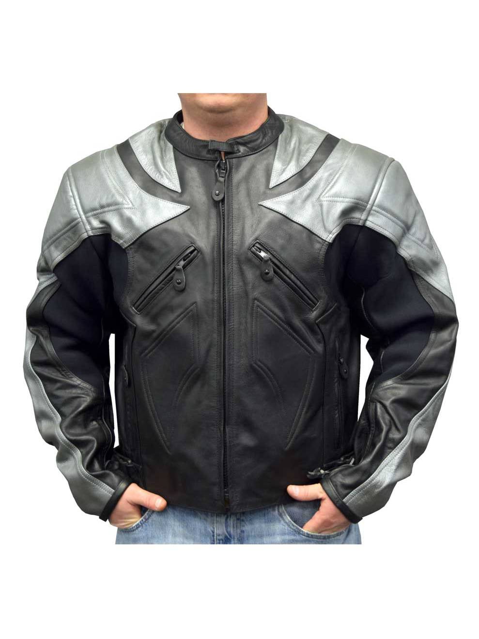 Redline Men's Racing Body Armor Jacket, Buffalo Leather M-YBR (Silver ...