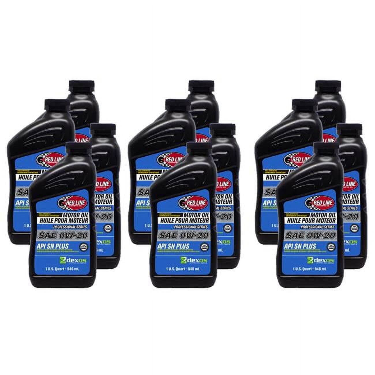 Red Line Synthetic Oil Pro-Series 0W20 Motor Oil, 1 qt Capacity, Set of ...