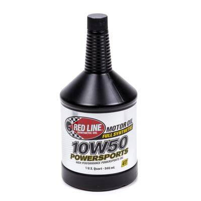 Redline Oil RED42604, 10W50 Powersports Motor Oil 1 Quart Performance ...
