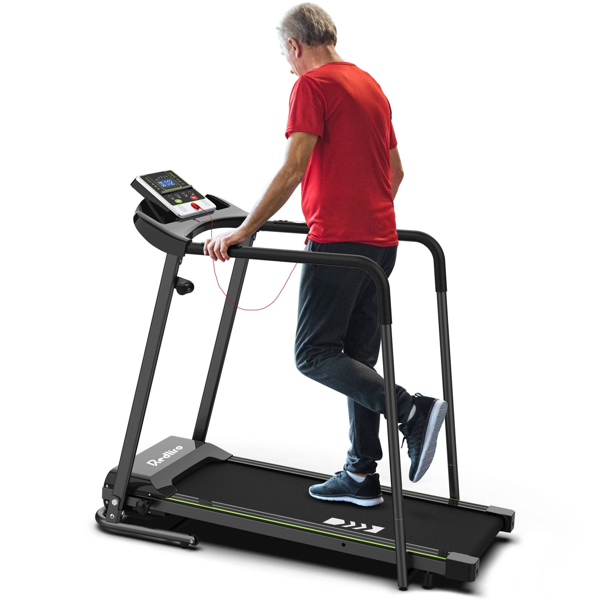 Redliro Treadmill for Seniors with Long Handrails - Recovery Treadmill ...