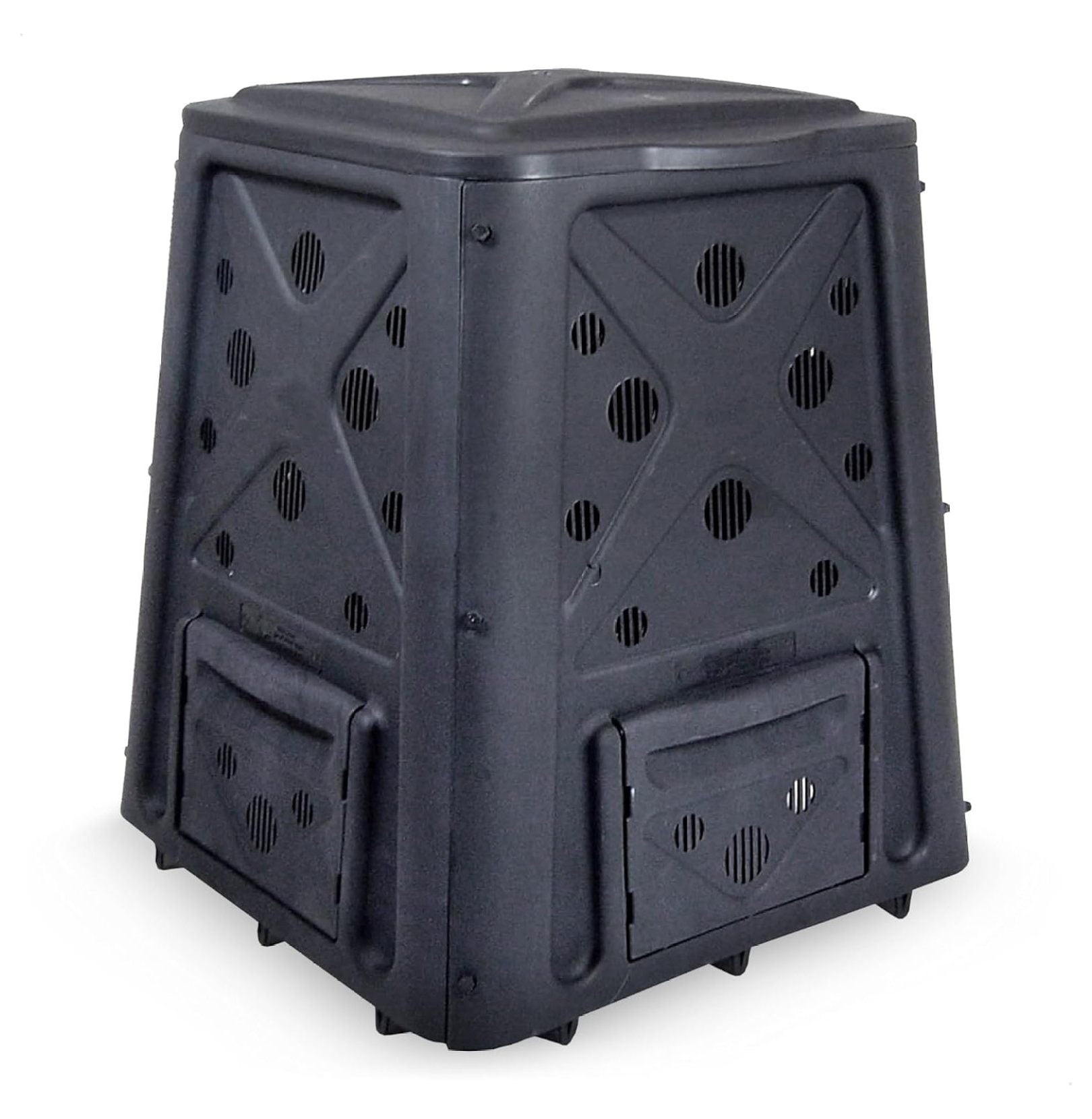 Redmon Outdoor Compost Bin with Lift Off Lid, 4-Door Access & Vent ...