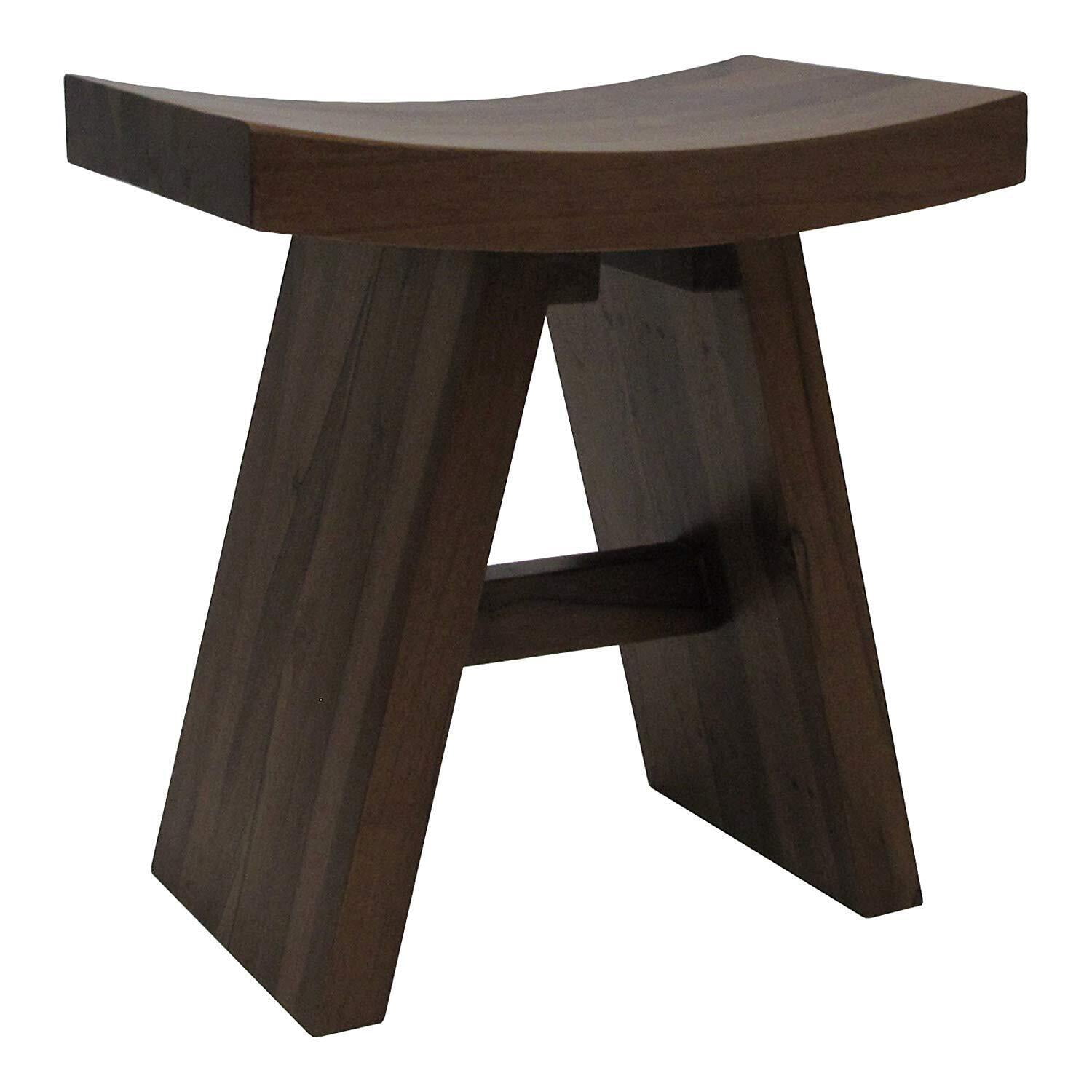 Redmon Teak Garden Style Spa Seat, Natural Teak Finish, 18Wx12Dx18.25H ...