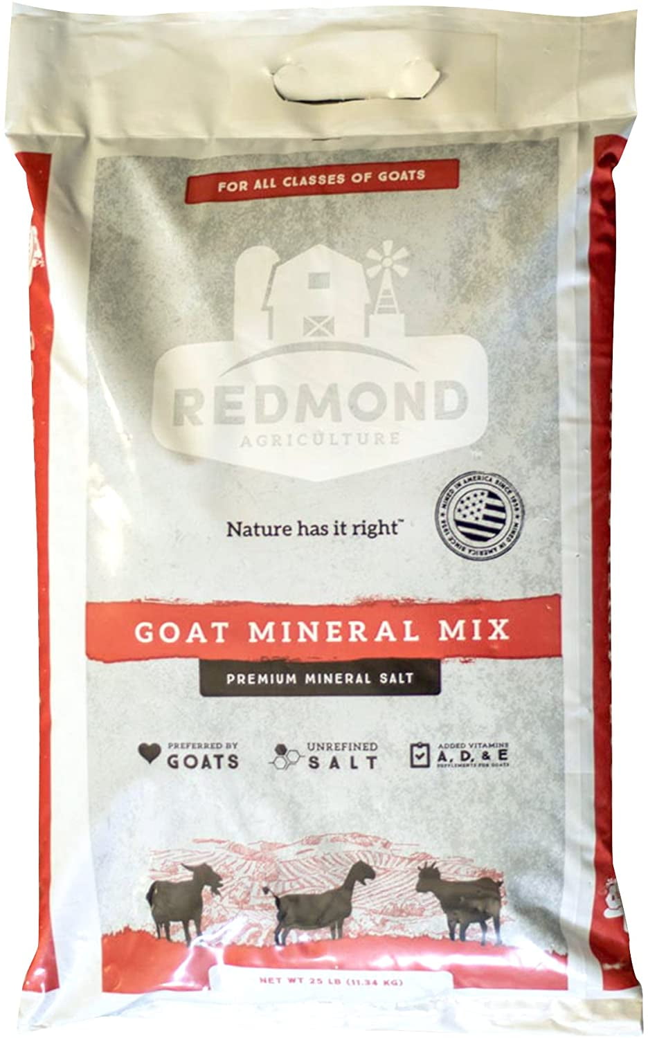 Redmond Agriculture All-Natural Goat Mineral Mix - 25 lb, Fortified ...
