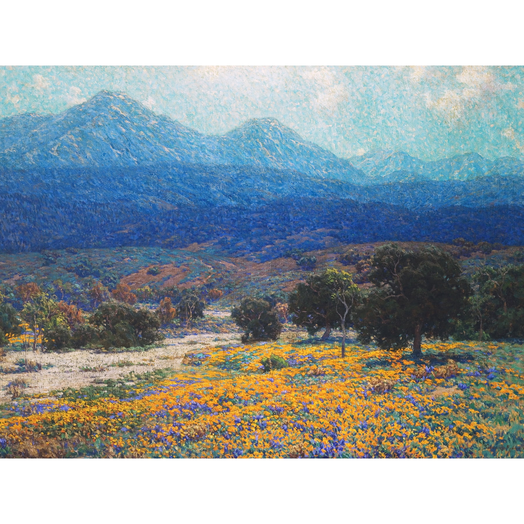 Redmond California Poppy Field Summer Landscape Painting Extra Large ...