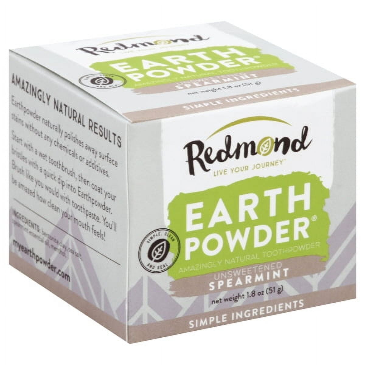Redmond Earthpowder Toothpowder Spearmint - 1 Each - 1.8 Oz - Walmart.com
