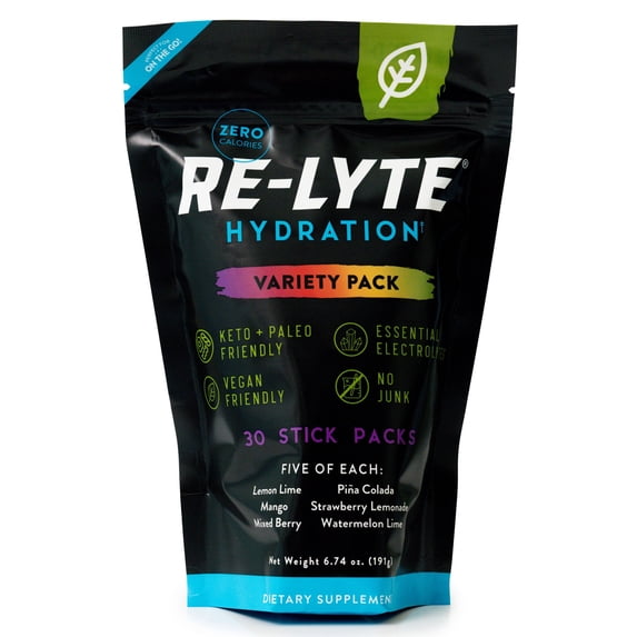 Redmond Re-Lyte Hydration Drink Mix, Electrolyte Blend, Variety Pack ...