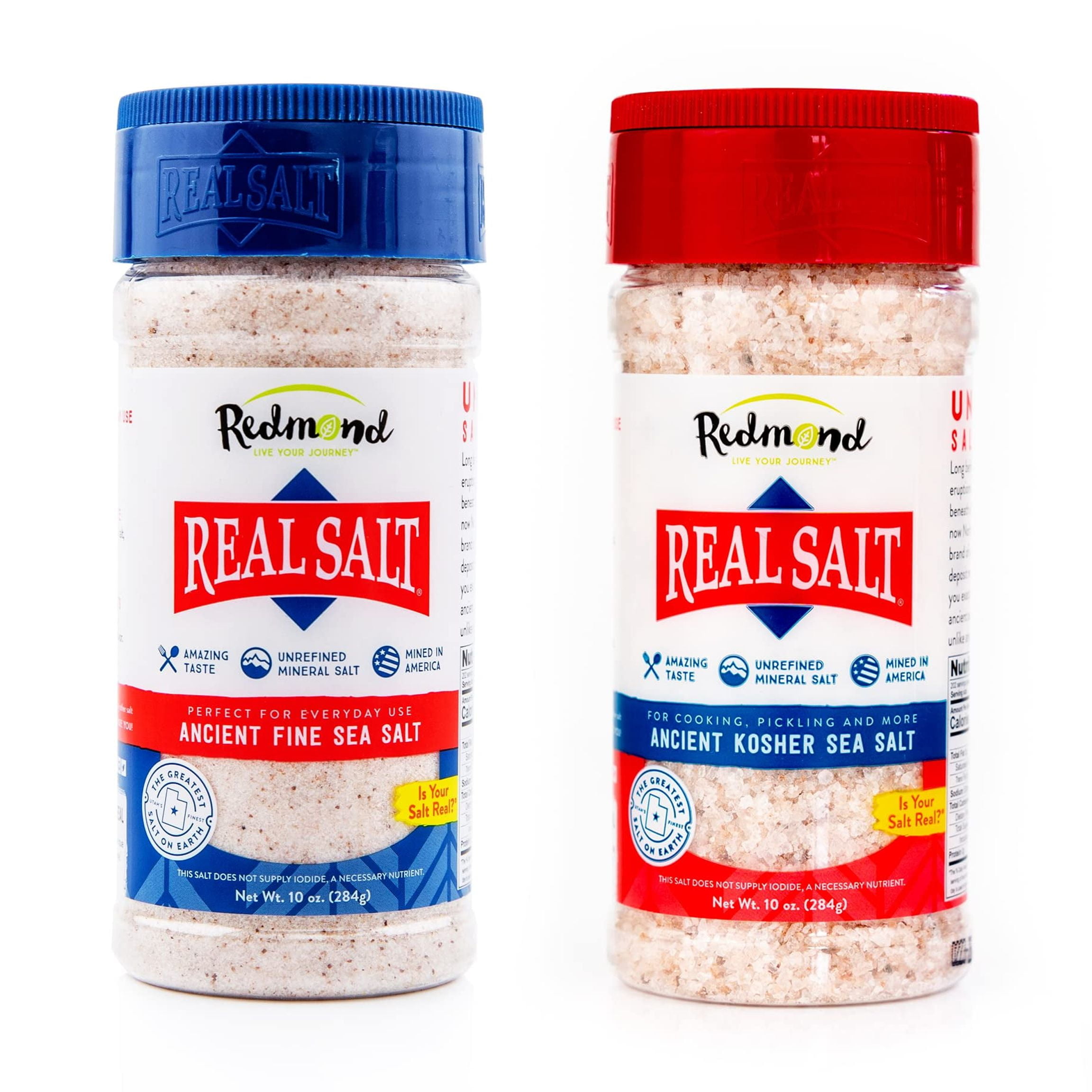 Redmond Real Salt - MFF30 Natural Unrefined Sea Salt, 10oz Fine Salt ...