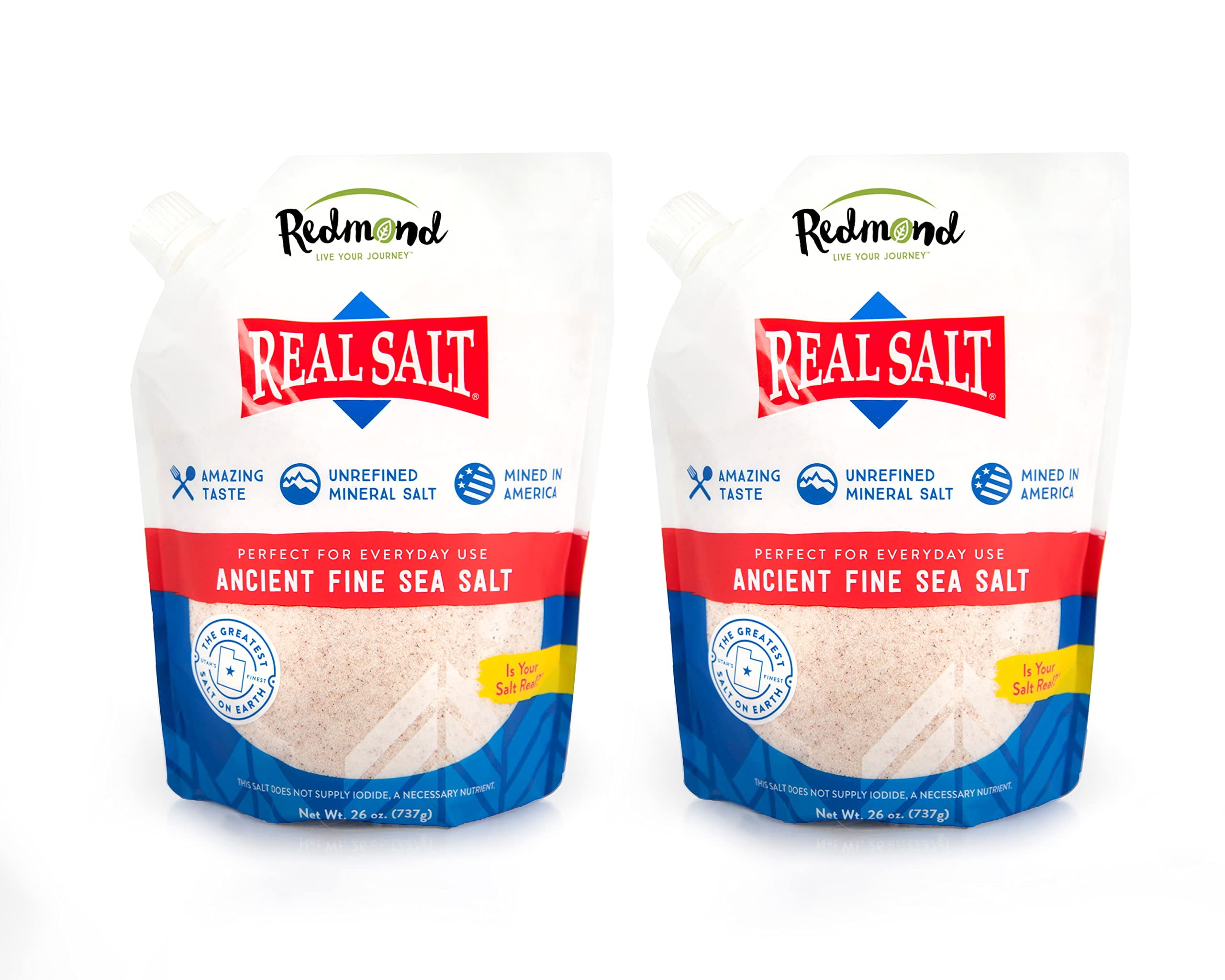 Redmond Real Salt - STF9 Ancient Fine Sea Salt, Unrefined Mineral Salt ...