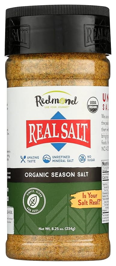 Redmond - Real Salt Seasoning, Natural Unrefined Gluten Free 8.25 Ounce ...