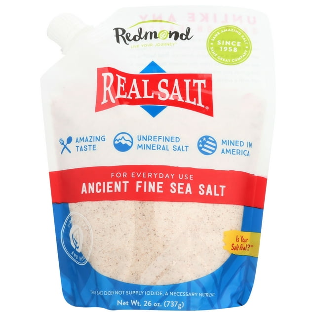 Redmond Real Salt - Natural Fine Sea Salt for Cooking, 26.0 OZ ...
