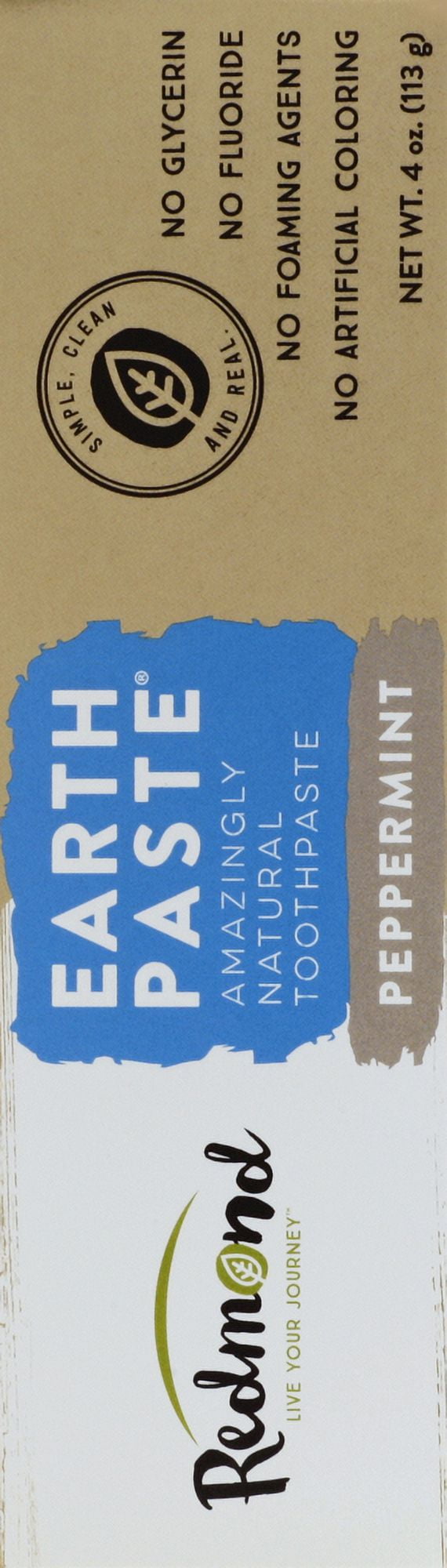 Redmond Trading Company Earthpaste Natural Toothpaste Peppermint - 4 oz ...
