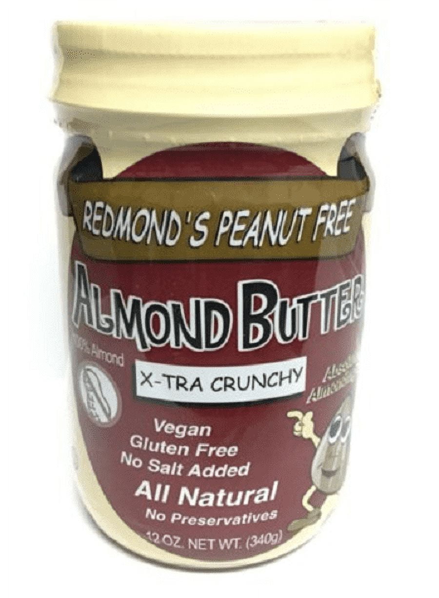Redmond's Extra Crunchy All Natural Almond Butter, Vegan- Gluten Free ...