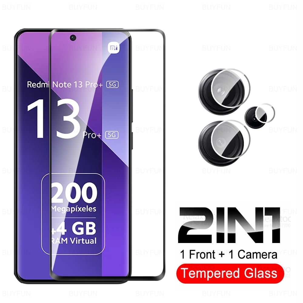 Redmy Note 13 Pro+ Curved Glass 6To1 Camera Tempered Glass For Xiaomi ...