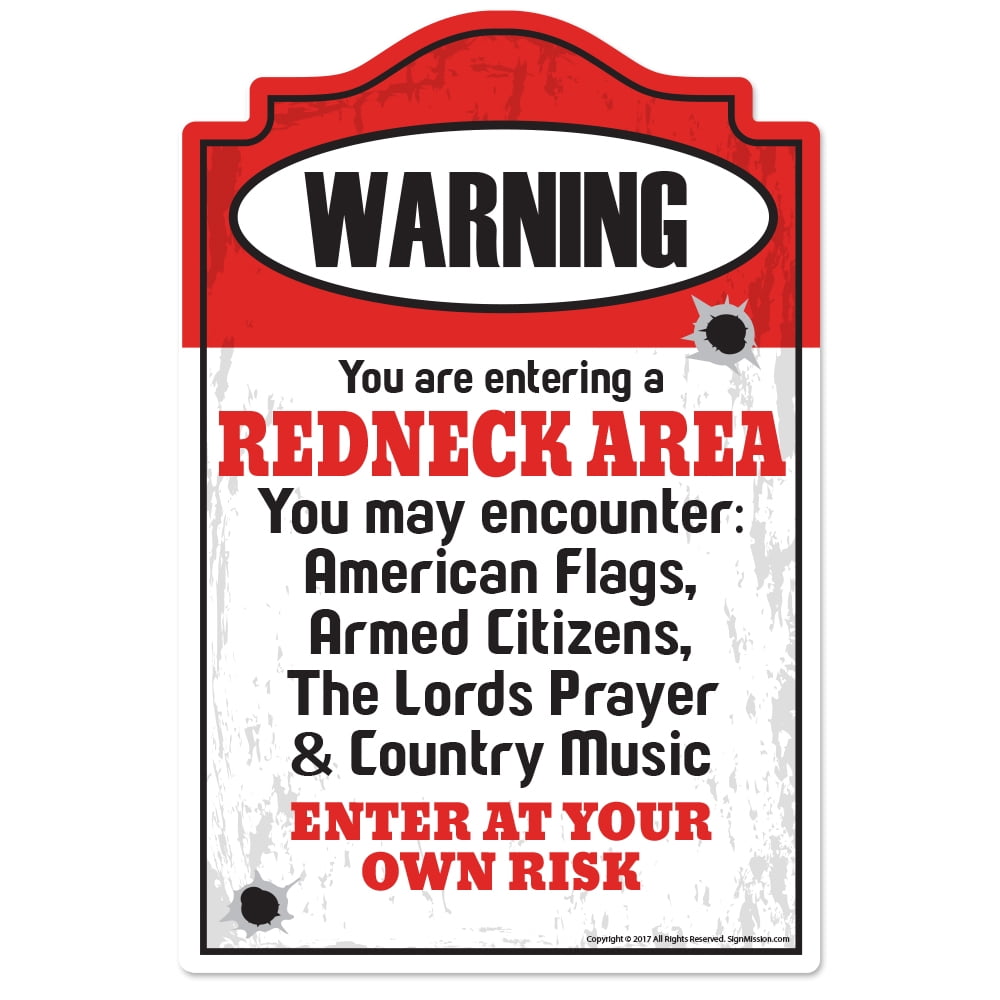 Redneck Area [3 Pack] of Vinyl Decal Stickers | Indoor/Outdoor | Funny ...