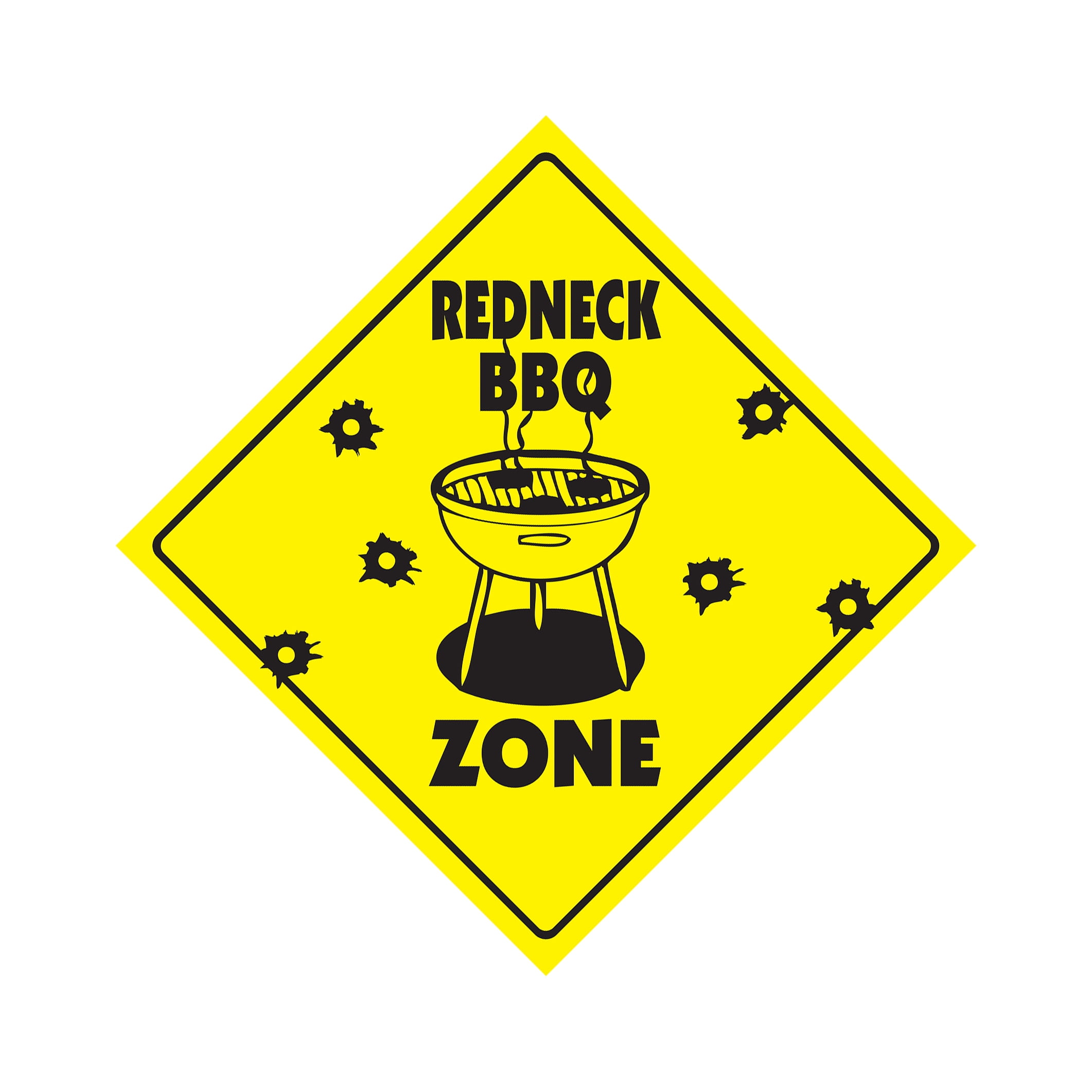 Redneck Bbq Crossing Sign Zone Xing | Indoor/Outdoor | 20" Tall hunting ...