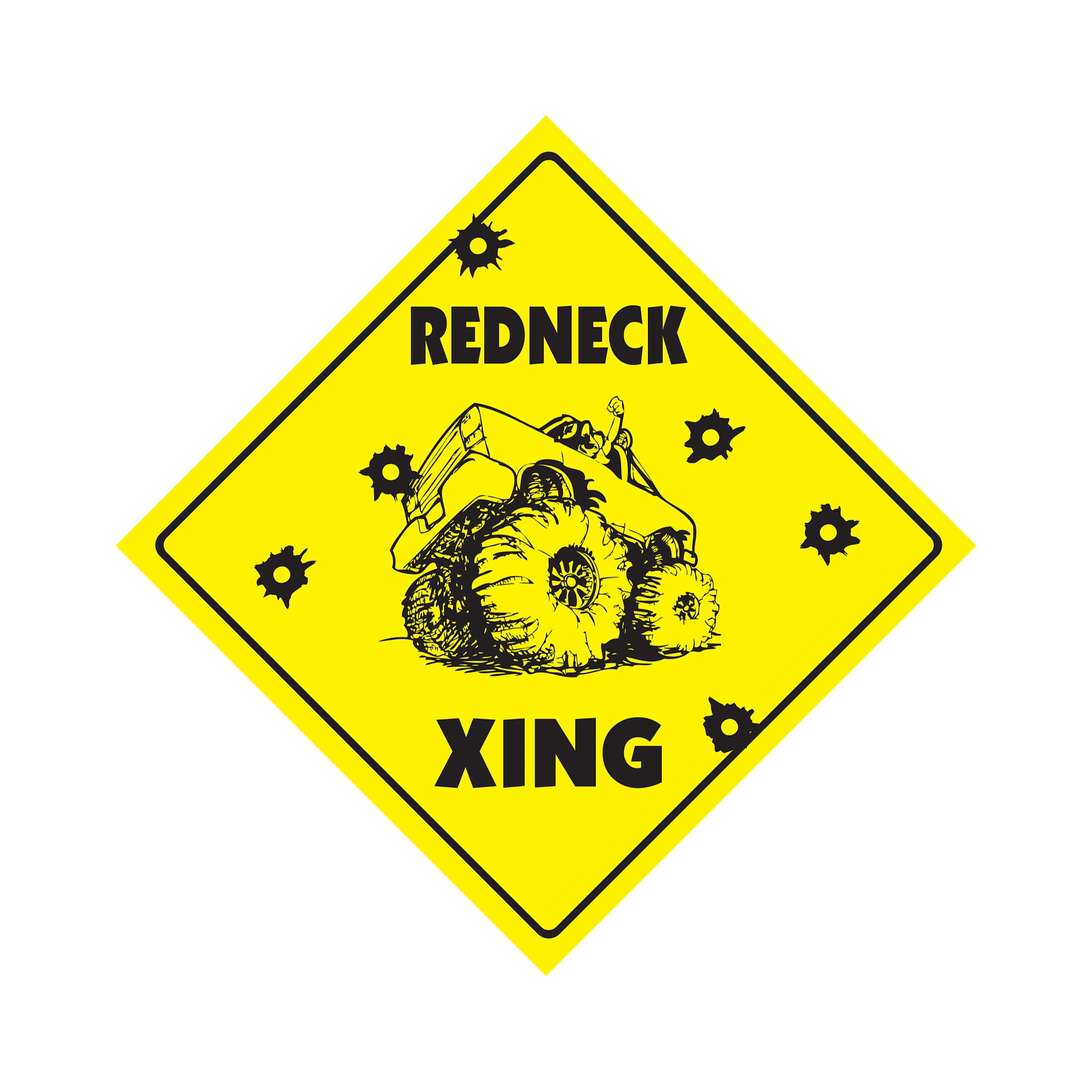 Redneck Crossing Sign Zone Xing | Indoor/Outdoor | 12" Tall hunting ...