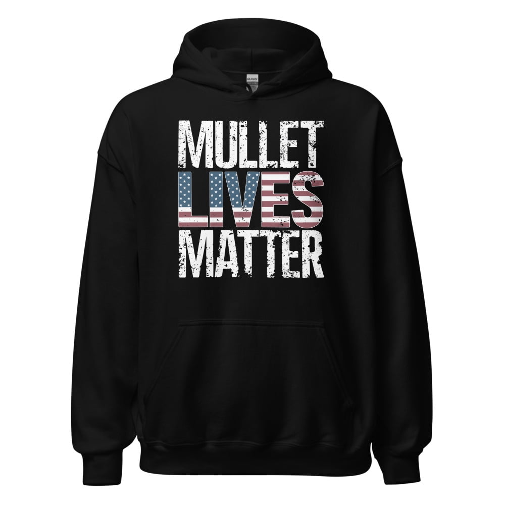Redneck Hillbilly Hairstyle Unisex Hoodie, Mullet Lives Matter US Flag ...